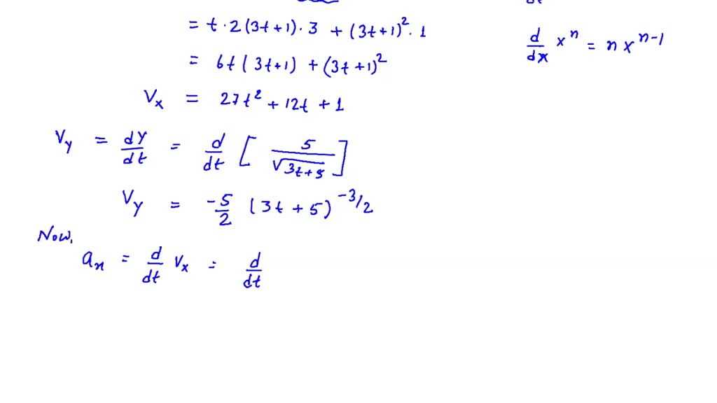 SOLVED: The X- and y-coordinates of moving particle are given by the ...
