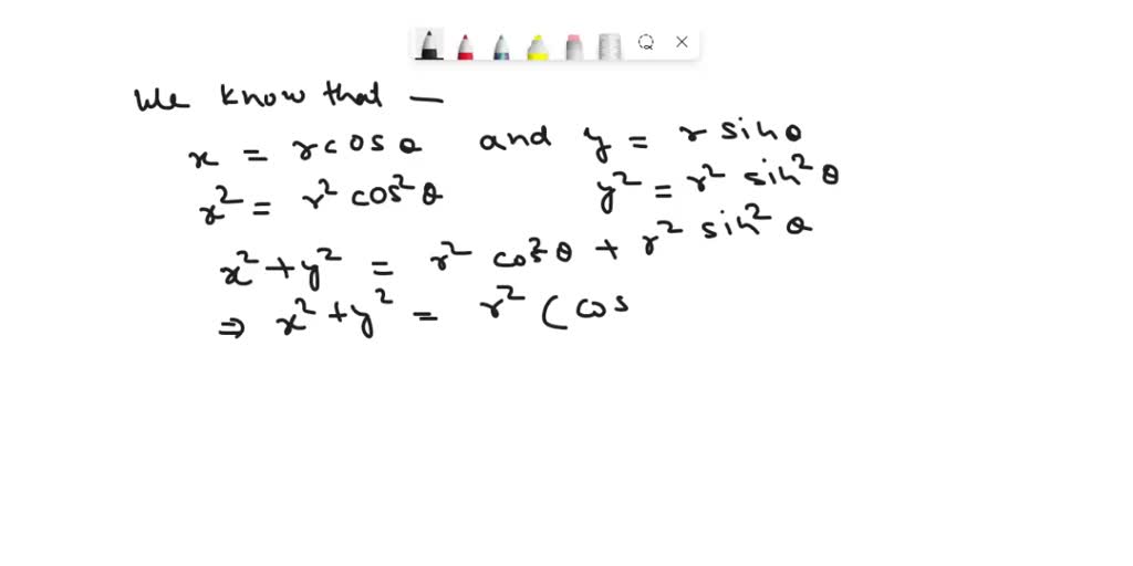 SOLVED: Find a Cartesian equation for the curve and identify it. r=9 ...