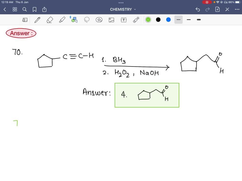 SOLVED: 73 . Predict the major organic product: Sia2BH 2. HzOz, NaOH HO ...