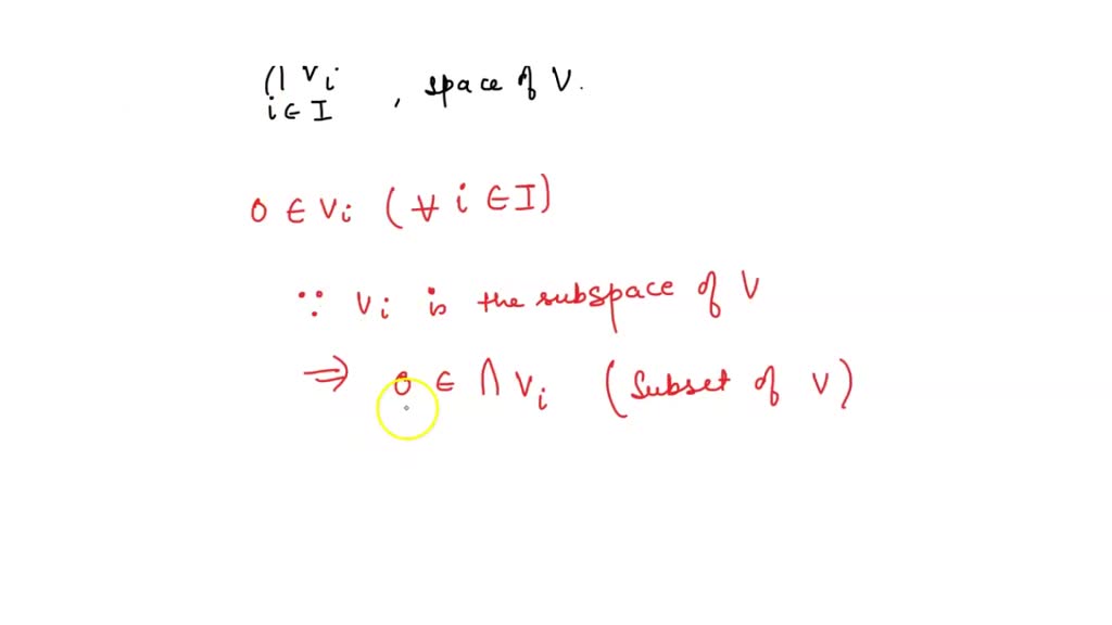 SOLVED: Let V denote a vector space over the field F, and let Vi | i âˆˆ I denote a collection ...