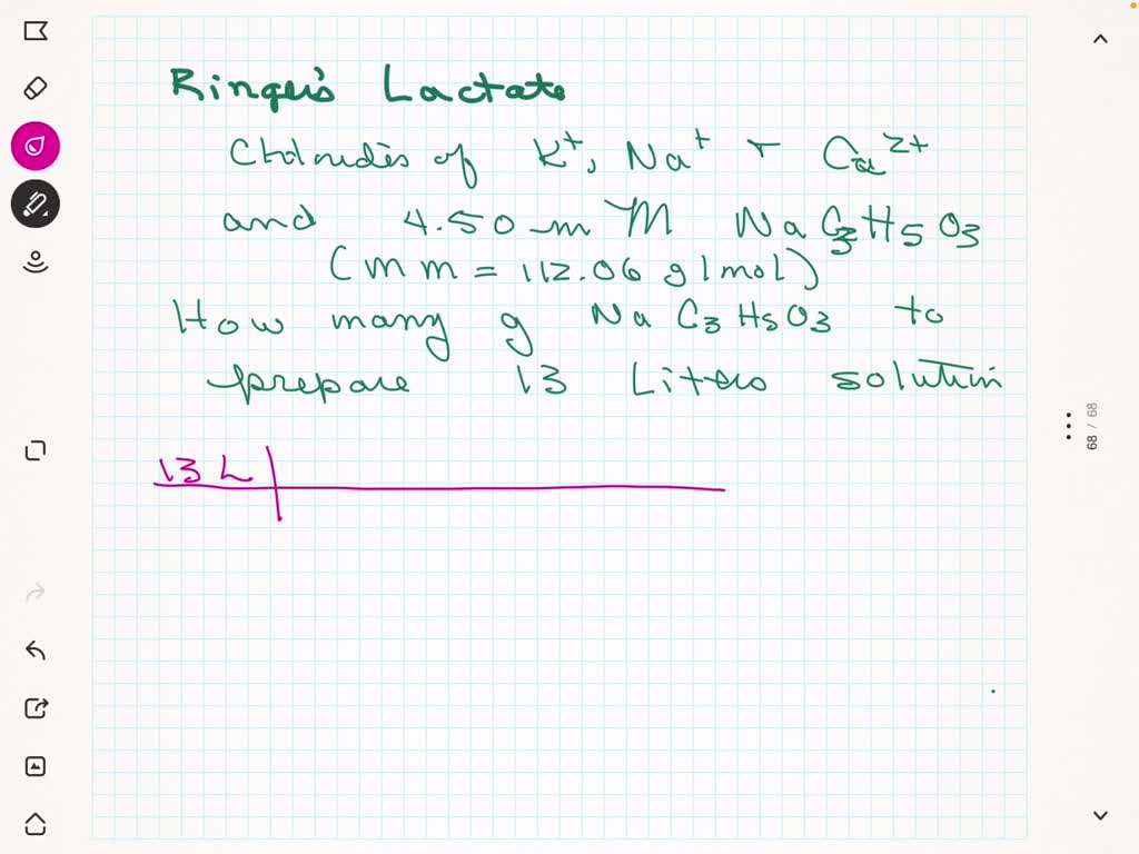 SOLVED: An aqueous solution known as Ringer's lactate is administered ...