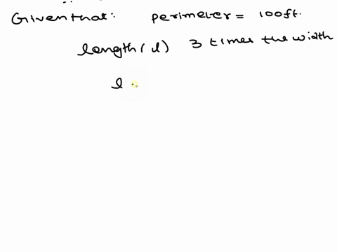 the length of a rectangle is three times its width the perimeter of the ...
