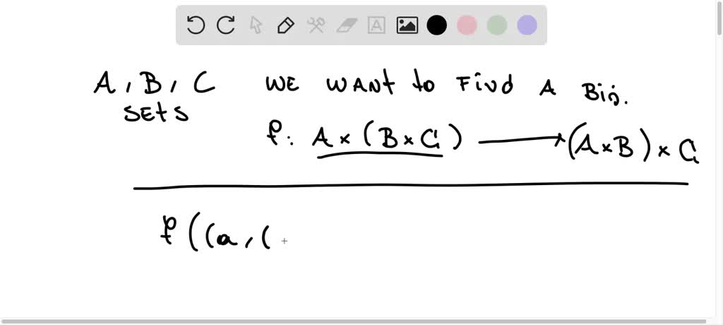 Show that for any sets A, B, and C, there is a bijection between A(BÃ—C) and (AB)C.