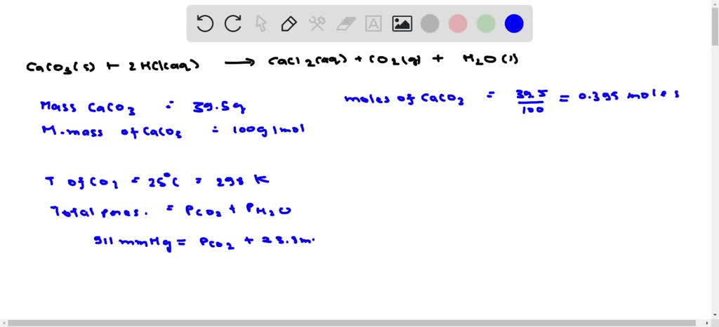 SOLVED: When solid calcium carbonate is reacted with aqueous ...