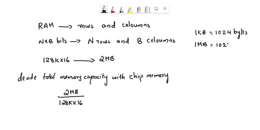 SOLVED: Texts: A 64K x 16 RAM chip uses coincident decoding by splitting the internal decoder ...