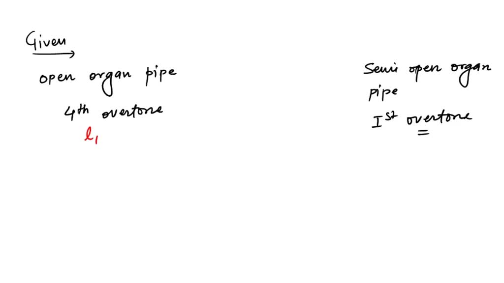 SOLVED: The 4^(th) overtone of an open organ pipe resonates with the ...