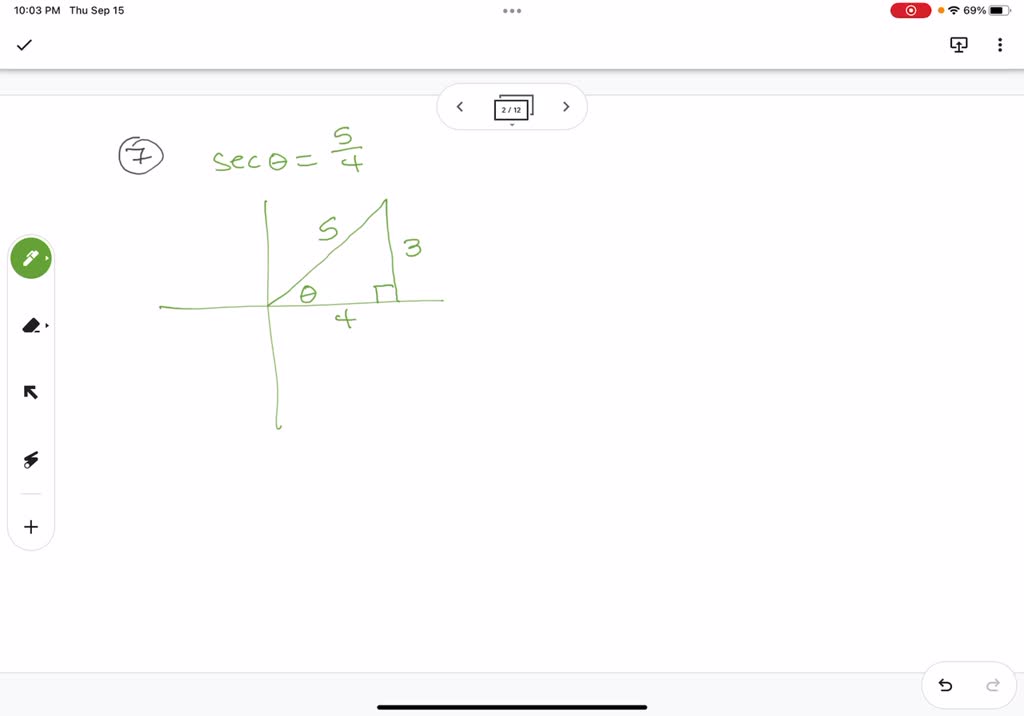 SOLVED: 5)Given a function and restriction, draw a triangle in the ...
