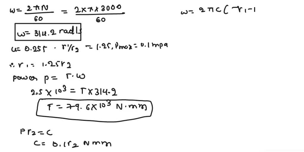Solved 3 A Single Plate Clutch Effective On Both Sides Is Required To Transmit 25 Kw At 3000