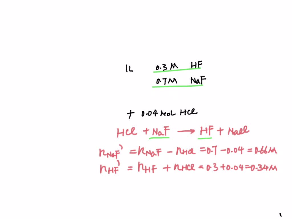 SOLVED: Calculate the pH of a buffer solution made from 0.30 M hydrofluoric acid and 0.70 M ...