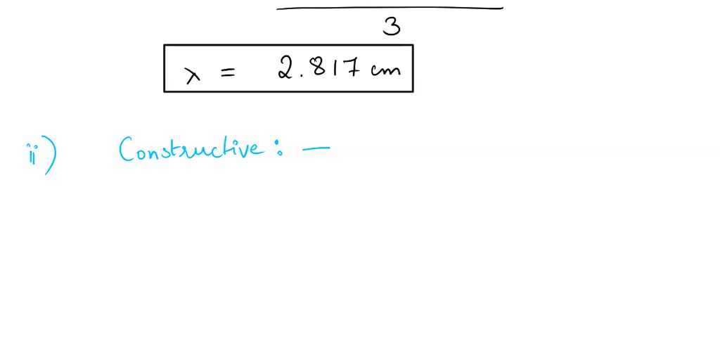 SOLVED: In a ripple tank, the second nodal line makes an angle of 250 ...