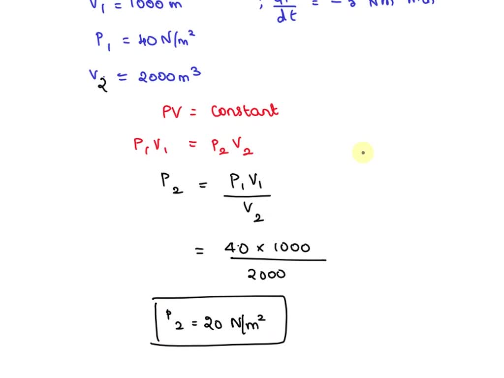SOLVED: A gas expands according to the law pv= constant, where p is the pressure and v the ...