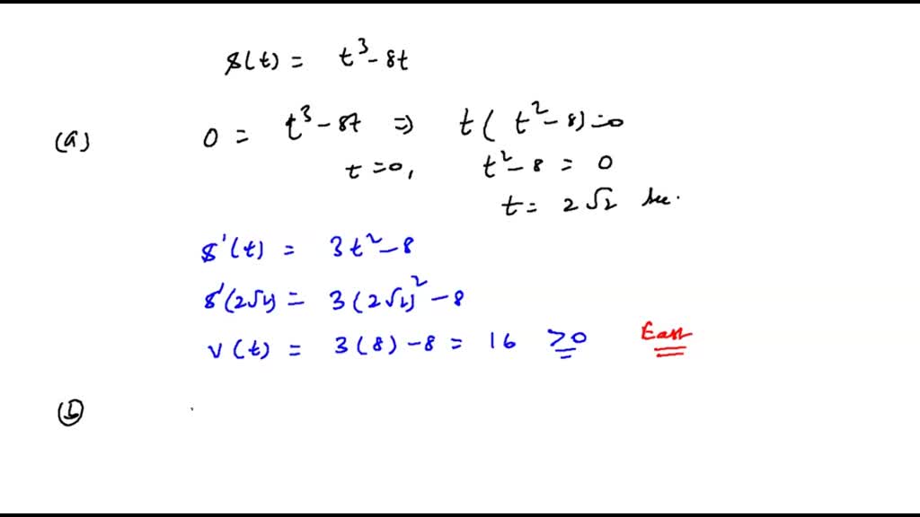 SOLVED: The position function s(t) = t^3 - 8t gives the position in miles of a freight train ...