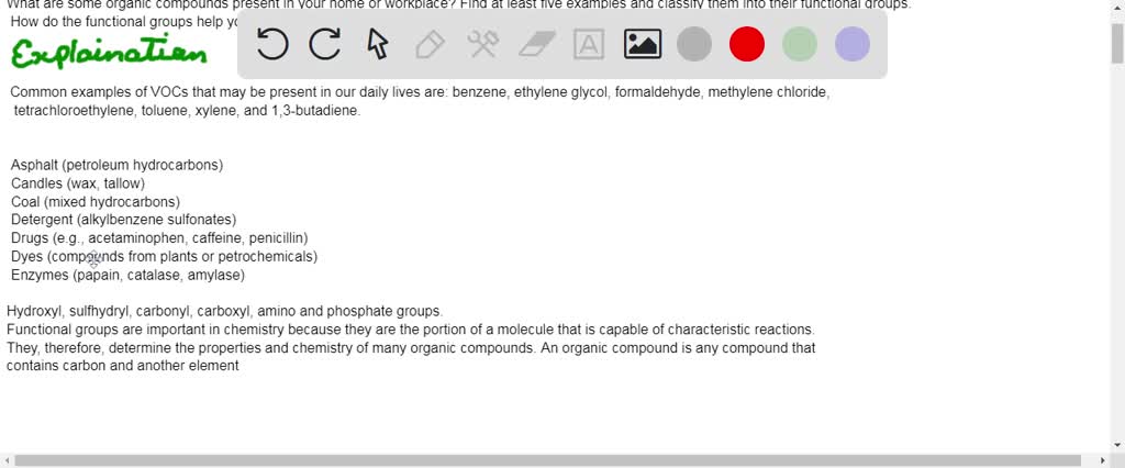 SOLVED: list 3 consumer products found at home that contain organic ...
