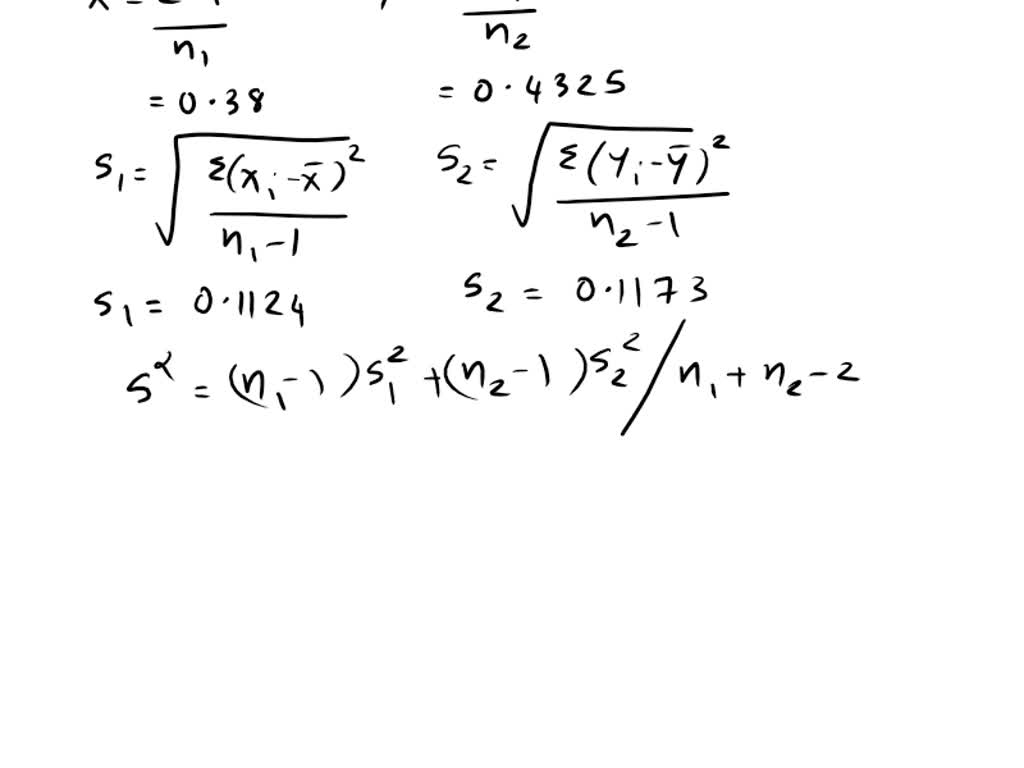 SOLVED: An experiment was conducted to compare people's reaction time ...