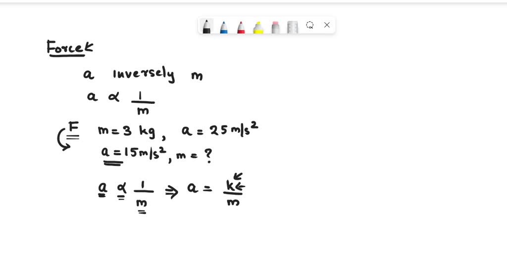 Solved When A Constant Force Is Applied To An Object The Acceleration Of The Object Varies