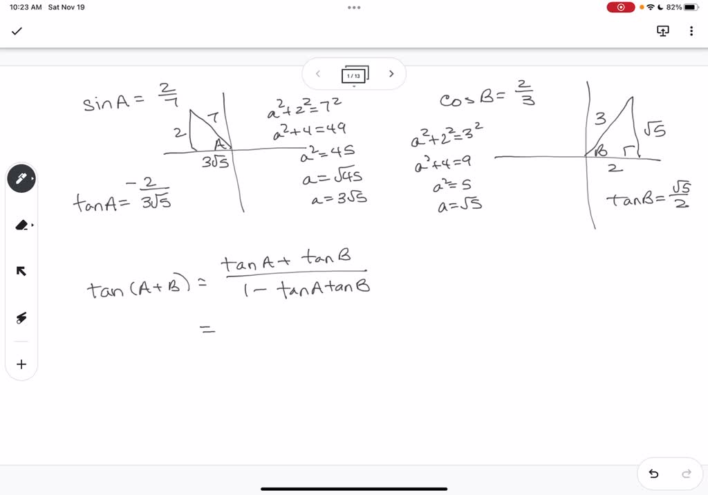 SOLVED: Question 2: Given csc = a = b, determine the values for "a" and ...