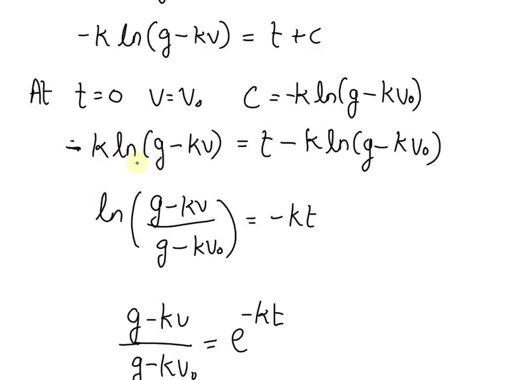 SOLVED: A simple relationship to describe a changing drag force would ...