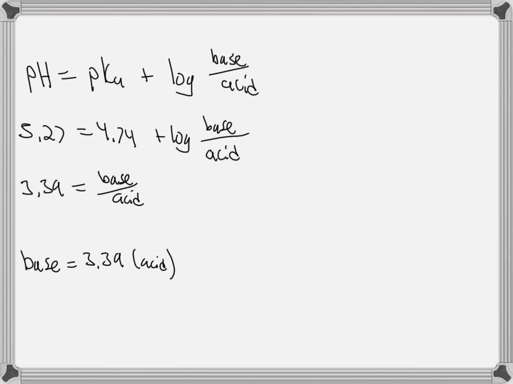 SOLVED: An acetic acid buffer solution is required to have a pH of 5.27 ...