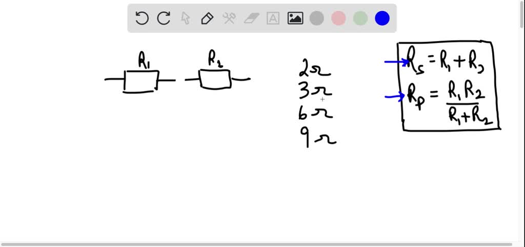 SOLVED: By using only two resistors, R1 and R2, a student is able to ...