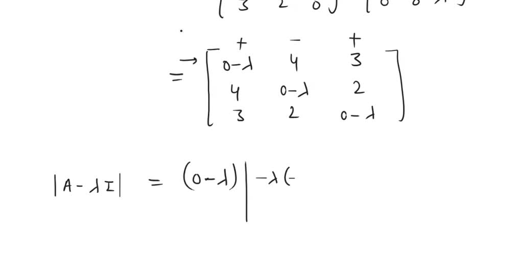 Find the characteristic polynomia of the matrix, using either cofactor ...