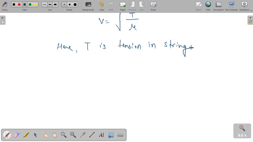 SOLVED: QUESTION 3 Tension is maintained in a string as in the Figure below. The observed wave ...