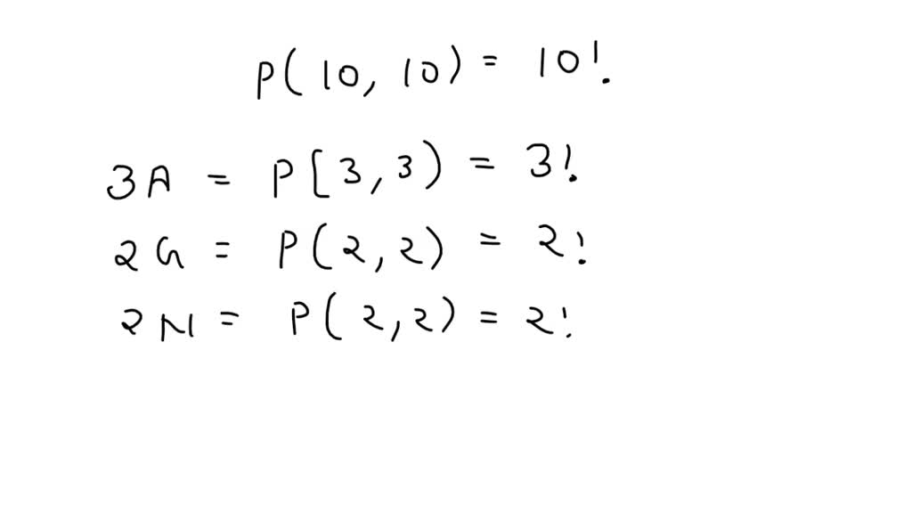 Solved Find The Number Of Distinguishable Permutations Of The Letters Of The Word Panagbenga