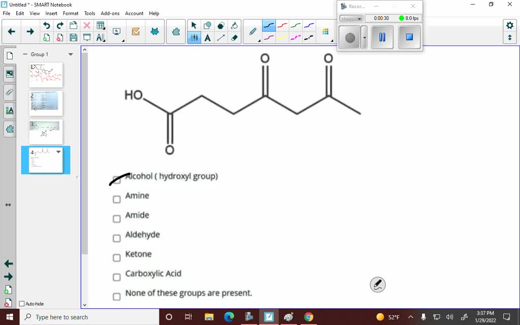 SOLVED: Examine the following list of functional groups: alcohol, amine ...