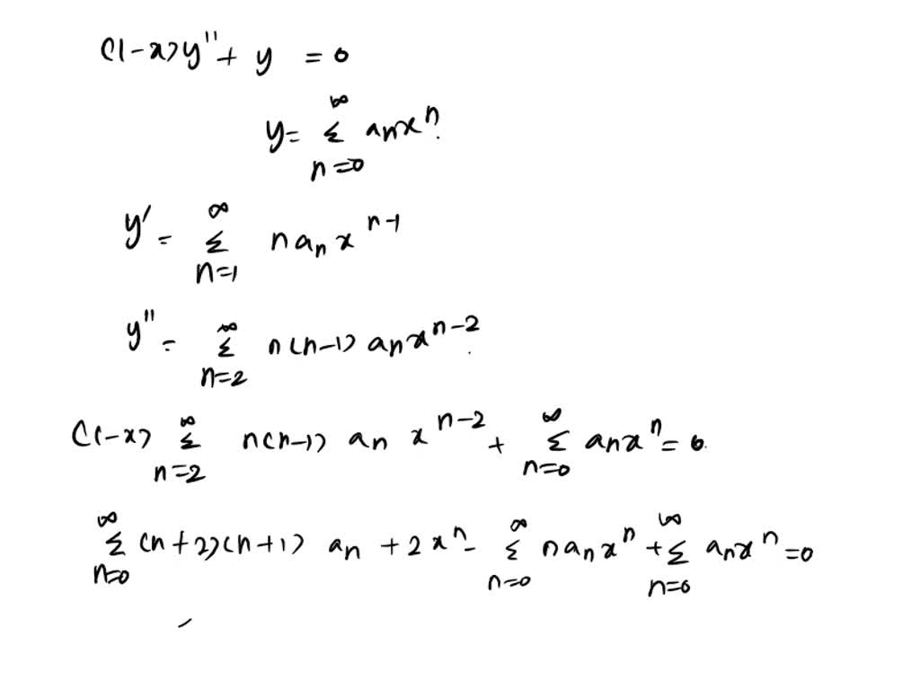 Solved Use The Power Series Method To Solve The Given Initial Value