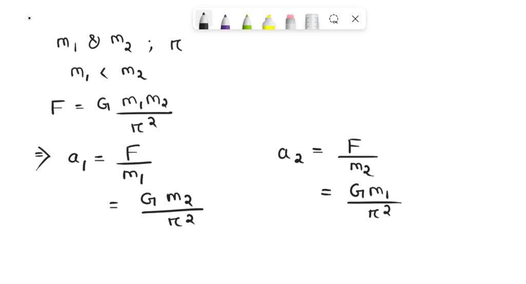 SOLVED: Two masses m1 and m2 (m1