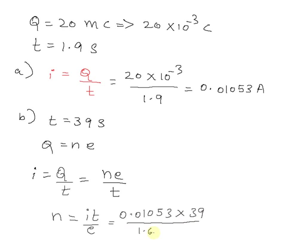 SOLVED: A wire carries a steady current of 23 A. What total charge (in ...