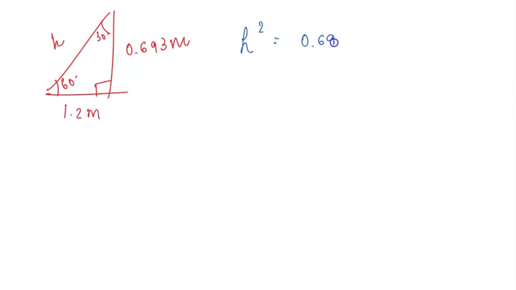 SOLVED: A right triangle has a hypotenuse of length 12 and one angle of measure 30deg ...