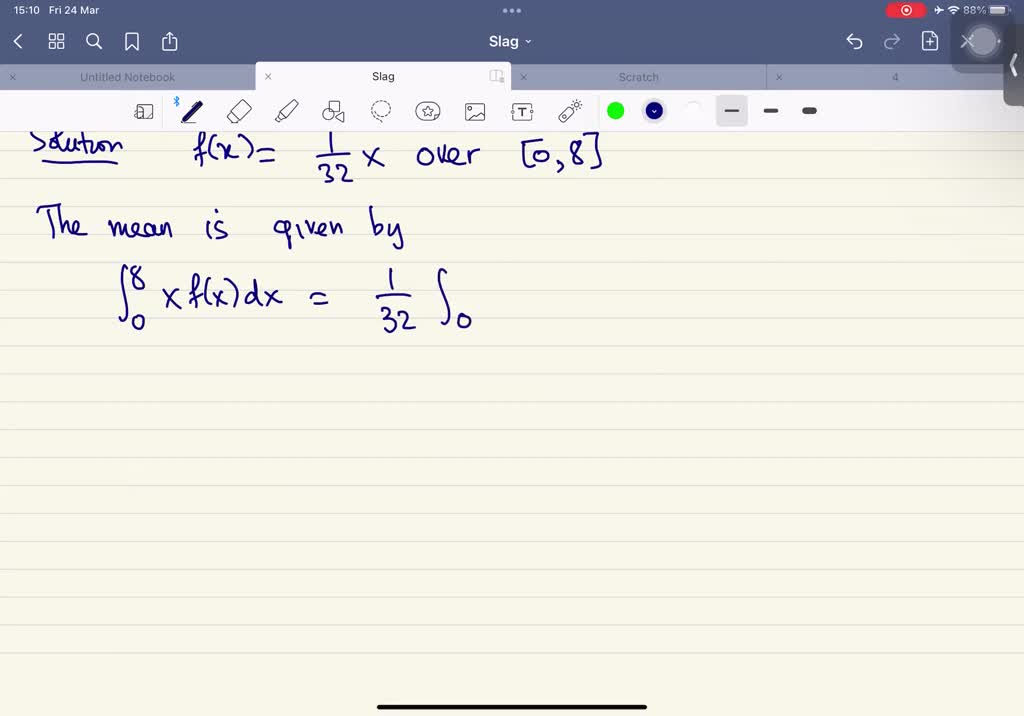 SOLVED: Compute the mean and median for a random variable with the probability density function ...