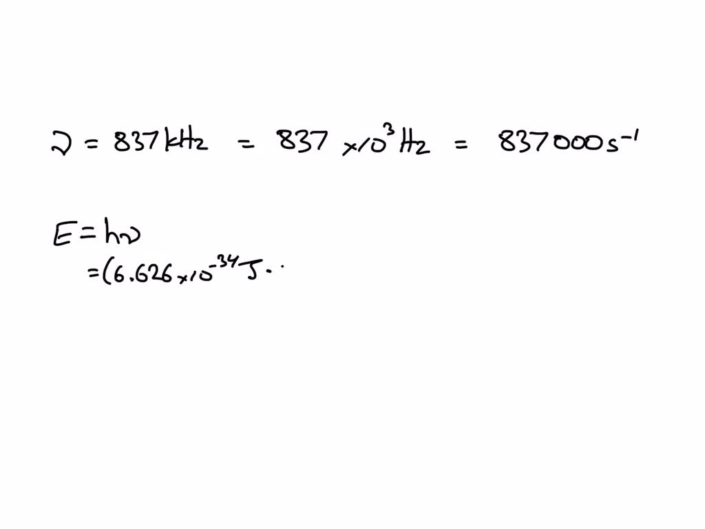 SOLVED: A local AM radio station broadcasts at a frequency of 837 kHz ...