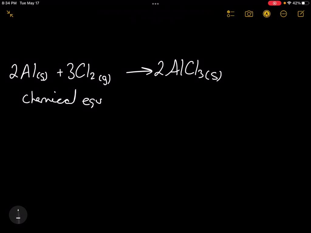 SOLVED: aluminum powder is placed in a container filled with chlorine ...