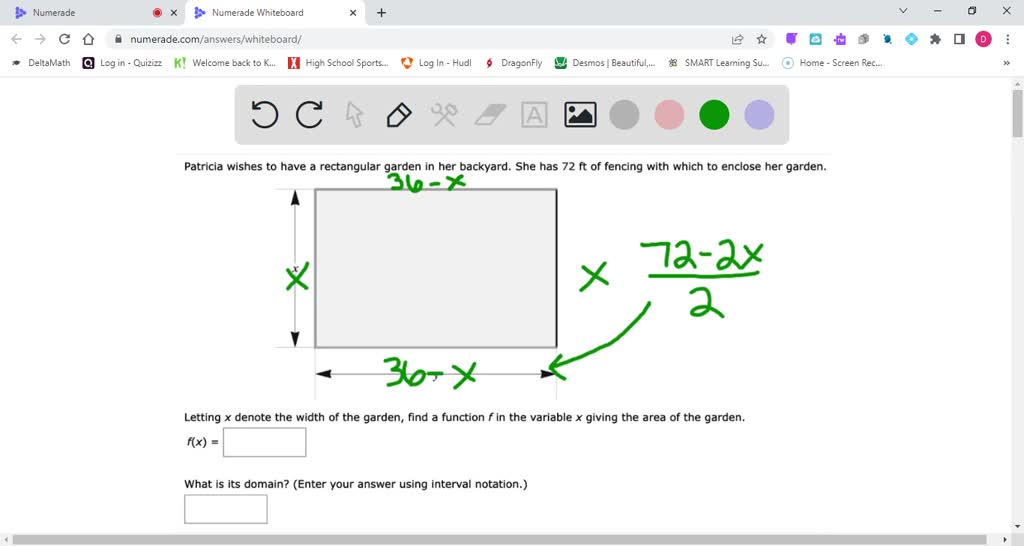 SOLVED: Patricia wishes to have a rectangular garden in her backyard ...
