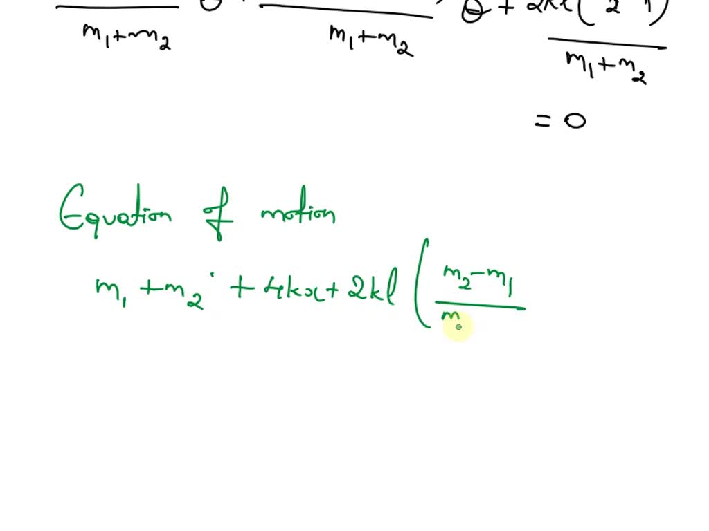 SOLVED: Texts: For each system, using kinetics, determine the differential equation of motion ...