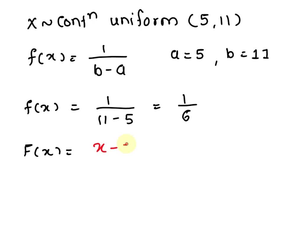 SOLVED: The random variable X has the continuous uniform distribution ...