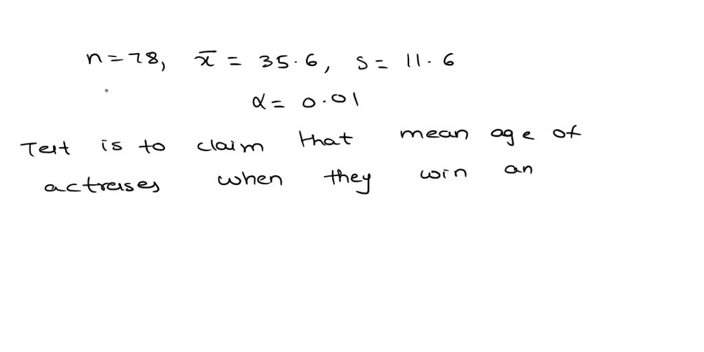 SOLVED: Simply identify the null and alternative hypotheses. Use ...