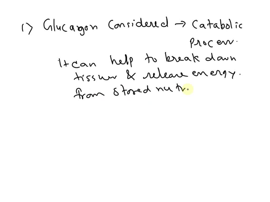 SOLVED: Is glucagon considered an initiator of catabolic or anabolic ...