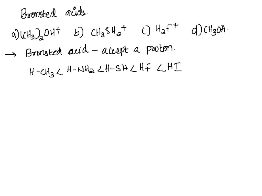 SOLVED: Place the three acids in order of increasing acidity (least ...