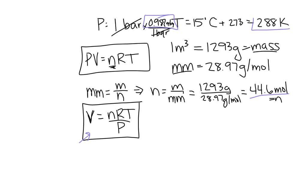 SOLVED: The mass of all the air in the atmosphere contained above a 1 ...