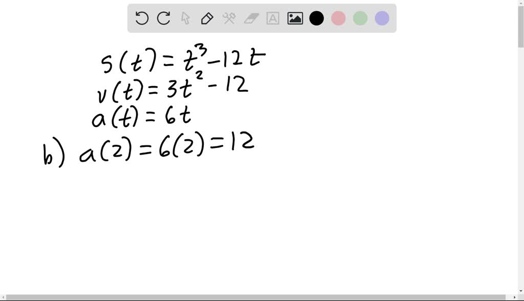 SOLVED: The equation of motion of a particle is s = t3 12t, where is in ...
