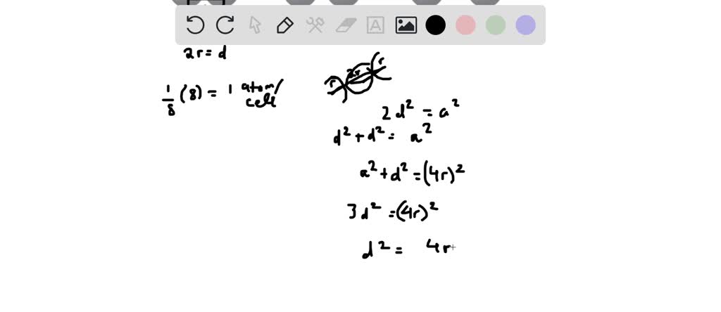 SOLVED: b) For each unit cell, determine the relationship between thecelledge length for the ...