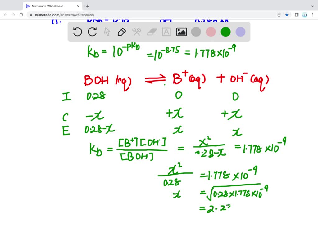 SOLVED: A. The pKb of pyridine is 8.75. What is the pH of a 0.280 MM ...