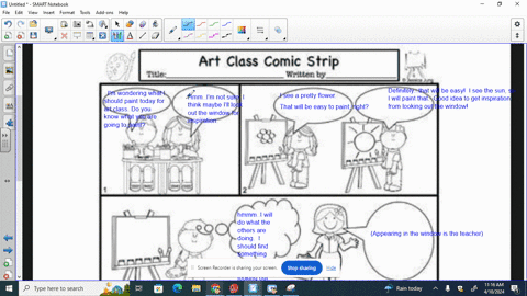 What's More Directions: Look at the pictures in the comic...