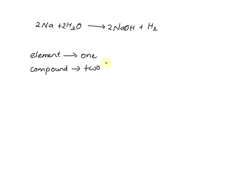 SOLVED: The formula for a chemical reaction is given: 2Na + 2H2O â ...