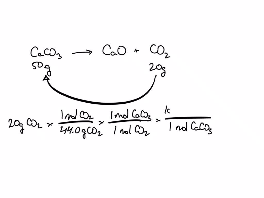 SOLVED: Please answer fast, please. 50 g of calcium carbonate sample ...
