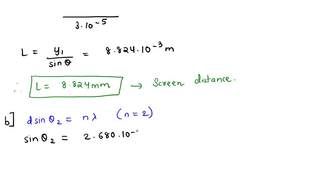 SOLVED: In a two slit interference experiment, a laser light with ...