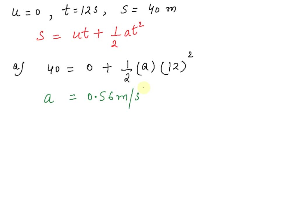 Solved 2 A Car Accelerates Uniformly From Rest And After 12 Seconds