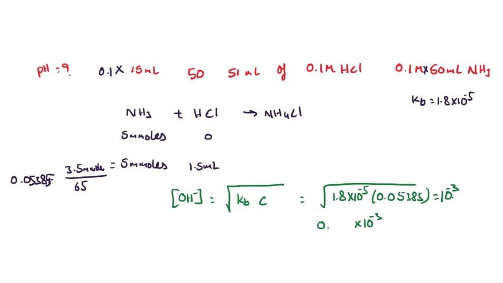SOLVED: Calculate pH after addition of a) 15.00 b) 50.00 c) 51.00 mL of 0.1000 M HCl in the ...